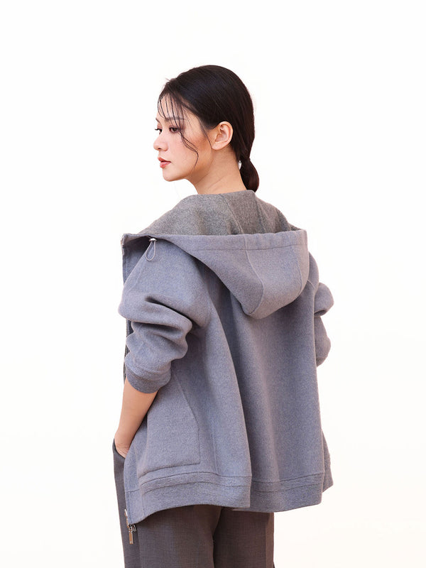 REVERSIBLE OVERSIZED JACKET W/ HOOD| Women's Designer Clothing ...